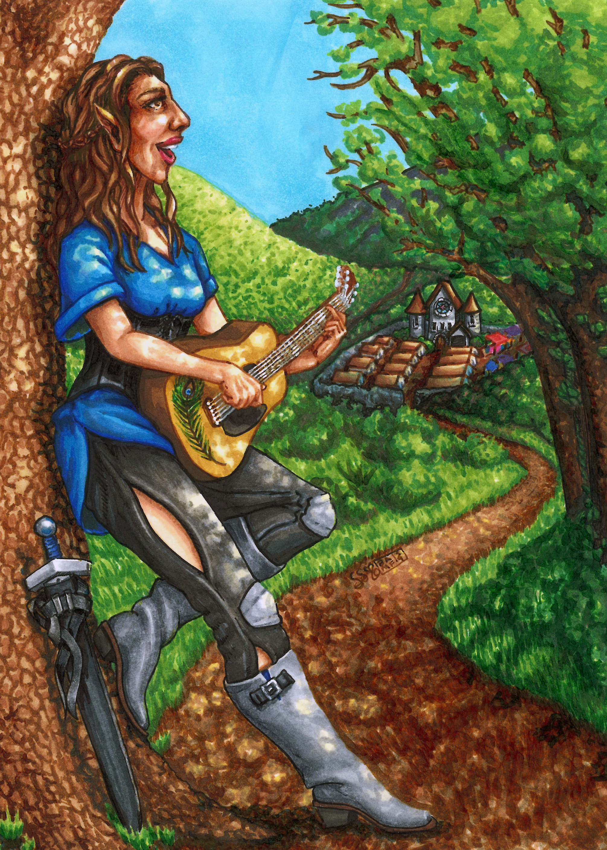 Anaïs Birdsong — D&D Character Concept - Mural Art & Illustration of ...