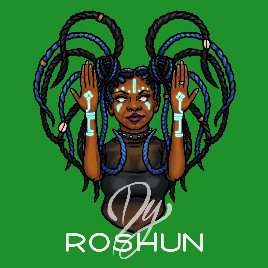 Dy Roshun Debut EP Cover - Mural Art & Illustration of Sam Soper