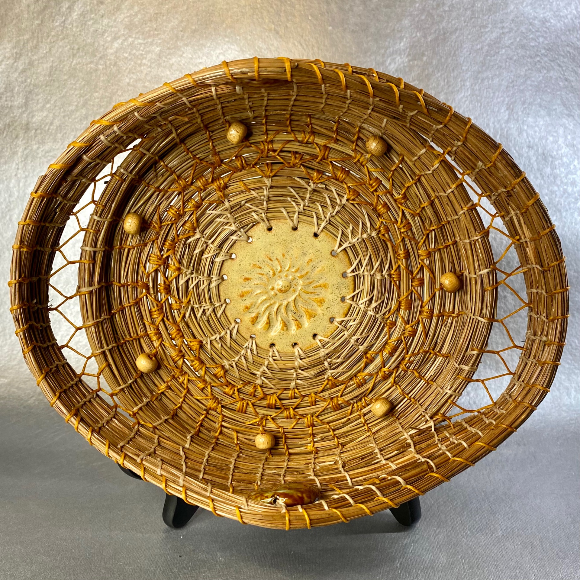 Shell Imprint Pine Needle Basket - Mural Art & Illustration of Sam Soper