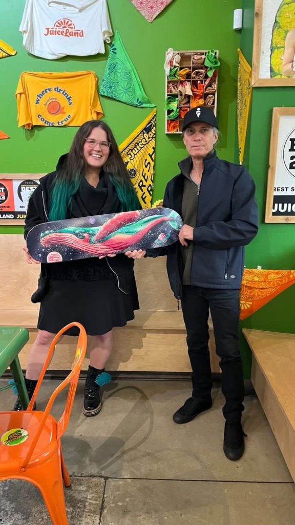 Space Whale Redux Skateboard Commission - Mural Art & Illustration of ...