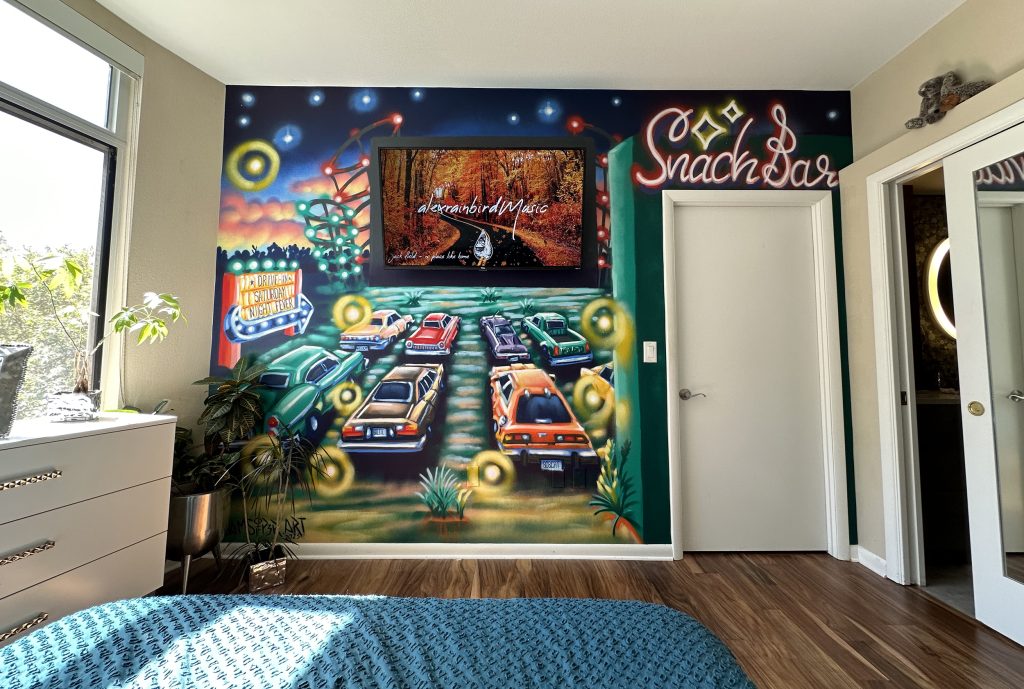 DiPasquale Drive-In Residential Mural - Mural Art & Illustration of Sam ...