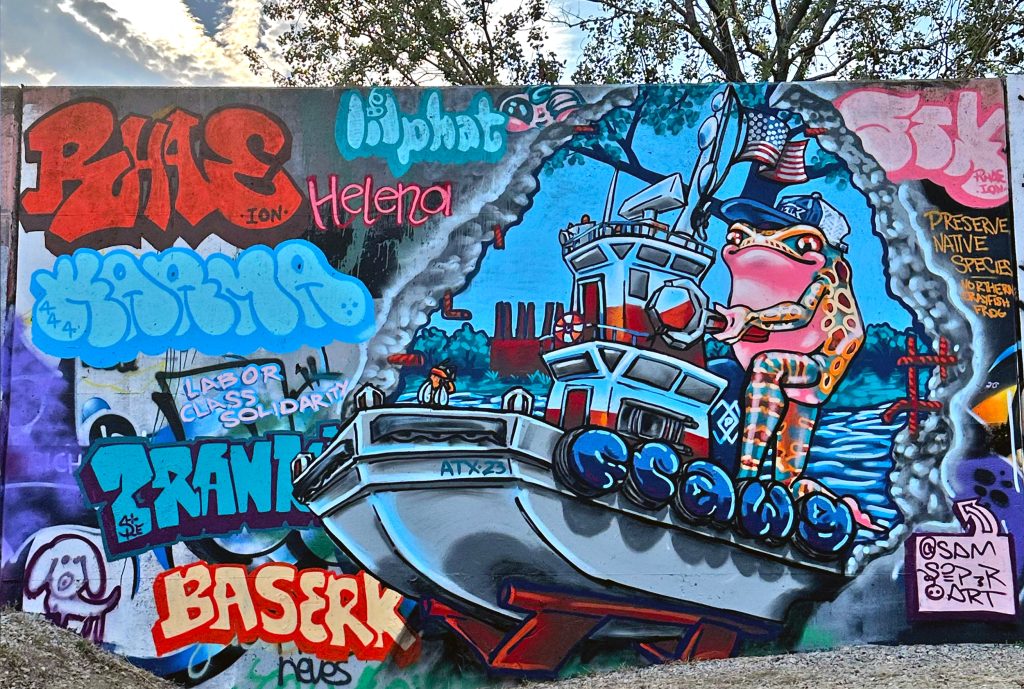 Tugboat Frawg's Fleetcare at Paint Louis 2023 - Mural Art ...