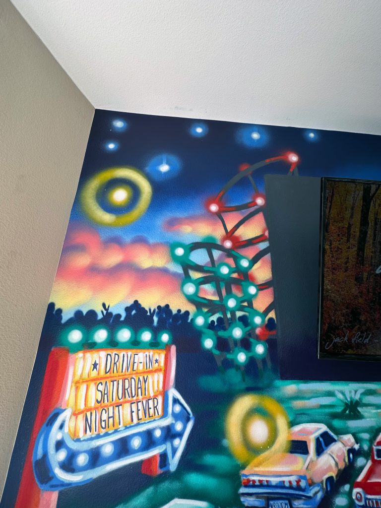 DiPasquale Drive-In Residential Mural - Mural Art & Illustration of Sam ...